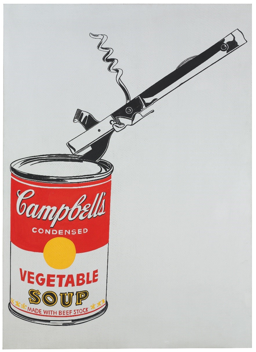 PRESS RELEASE Andy Warhols Soup Can with Can Opener (Vegetable) to ...