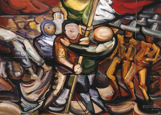 David Alfaro Siqueiros (1896-1974) , Proyecto para el mural Del ...