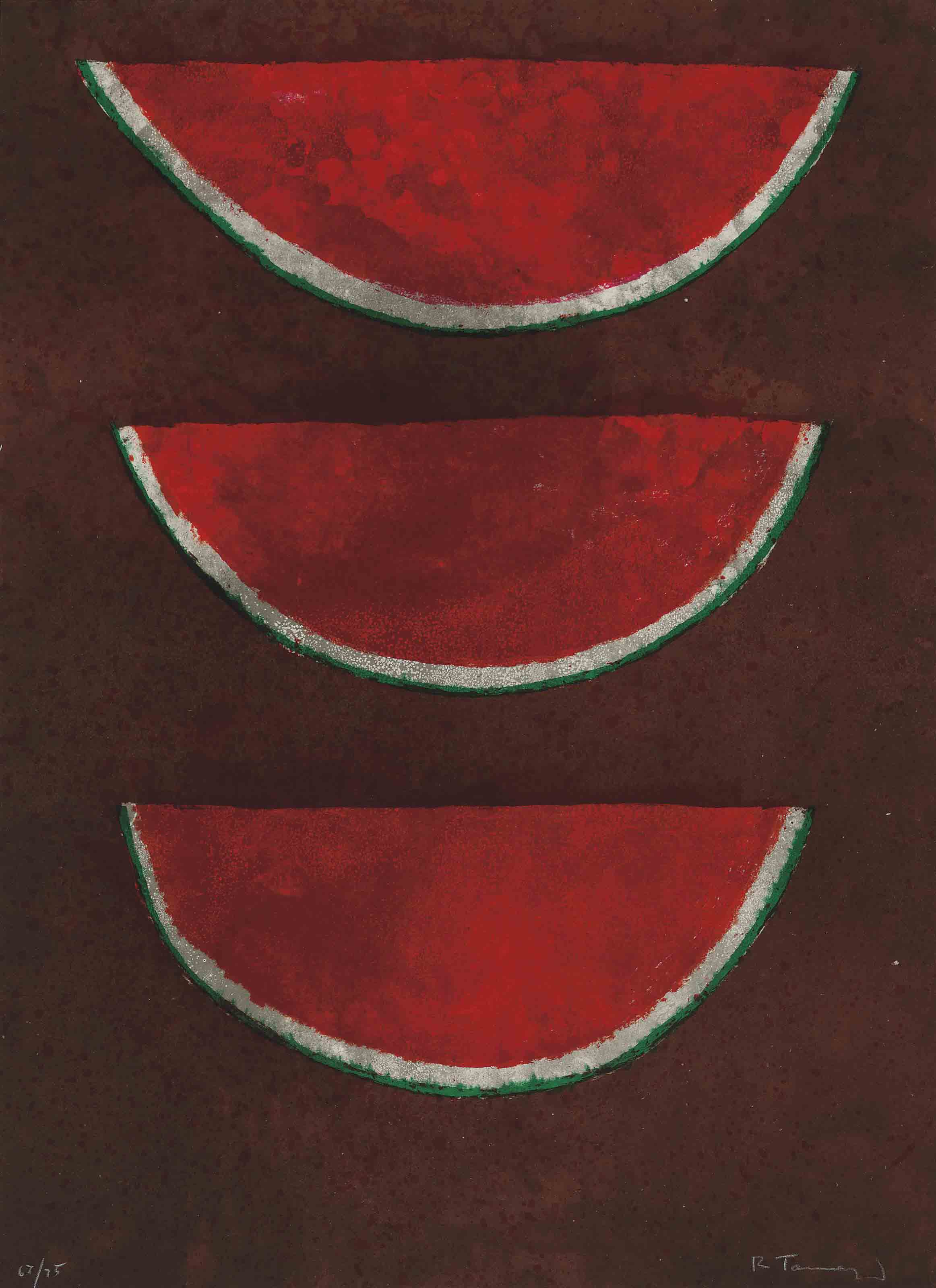 RUFINO TAMAYO Sandias From Rufino Tamayo 15 Litografias 1973 P 143