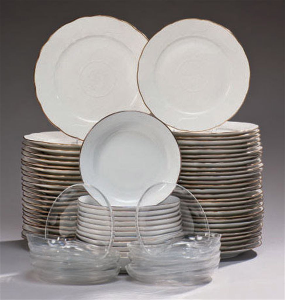 Lot De 100 Assiettes Blanches Porcelaine