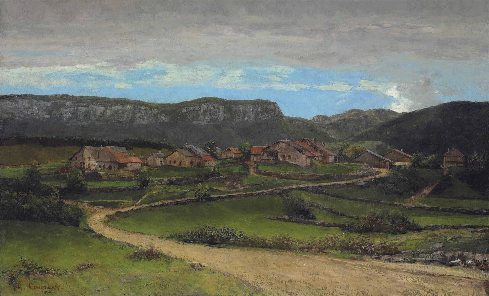 Gustave Courbet (French, 1819-1877) | Paysage près d'Ornans | mid 19th Century, Paintings ...