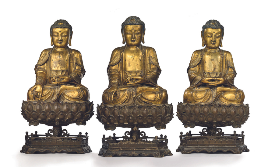 A trio of devotional statues of the Buddha: ‘This is the first time I ...