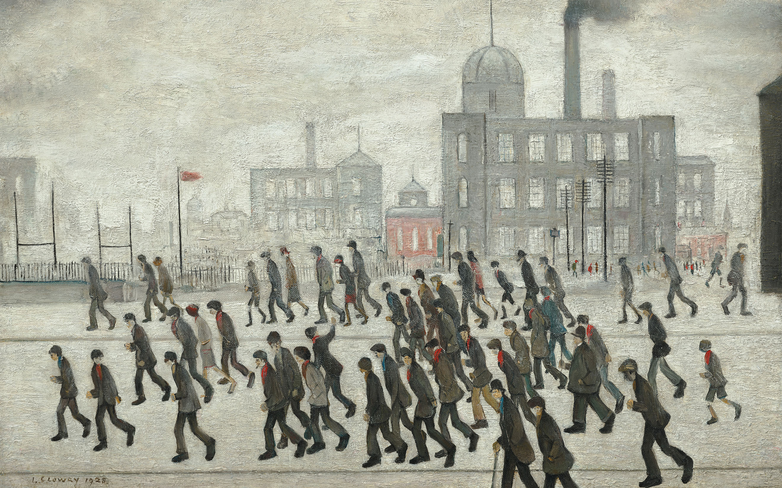 Rare works by L.S. Lowry: Going to the Match and Bourton-on-the-Water