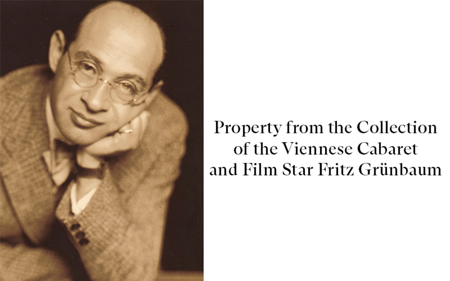 Property from the Collection of the Viennese Cabaret and Film Star ...