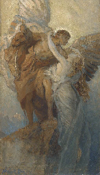 Herbert James Draper (1864-1920) , Study for 'Day and the Dawnstar ...