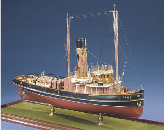 A WELL-PRESENTED BUILDER'S-STYLE MODEL OF THE COASTAL STEAM TUG JOFFRE ...