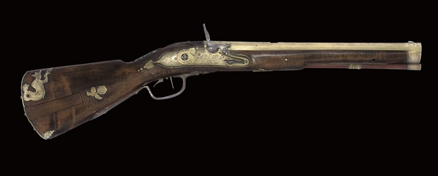 A GERMAN SMALL FLINTLOCK RIFLED SPORTING CARBINE , CIRCA 1670/80 ...