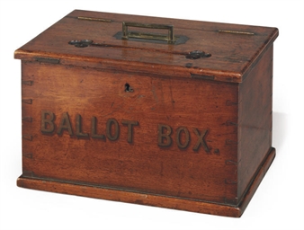AN EARLY VICTORIAN MAHOGANY BALLOT BOX , CIRCA 1840 | Christie's