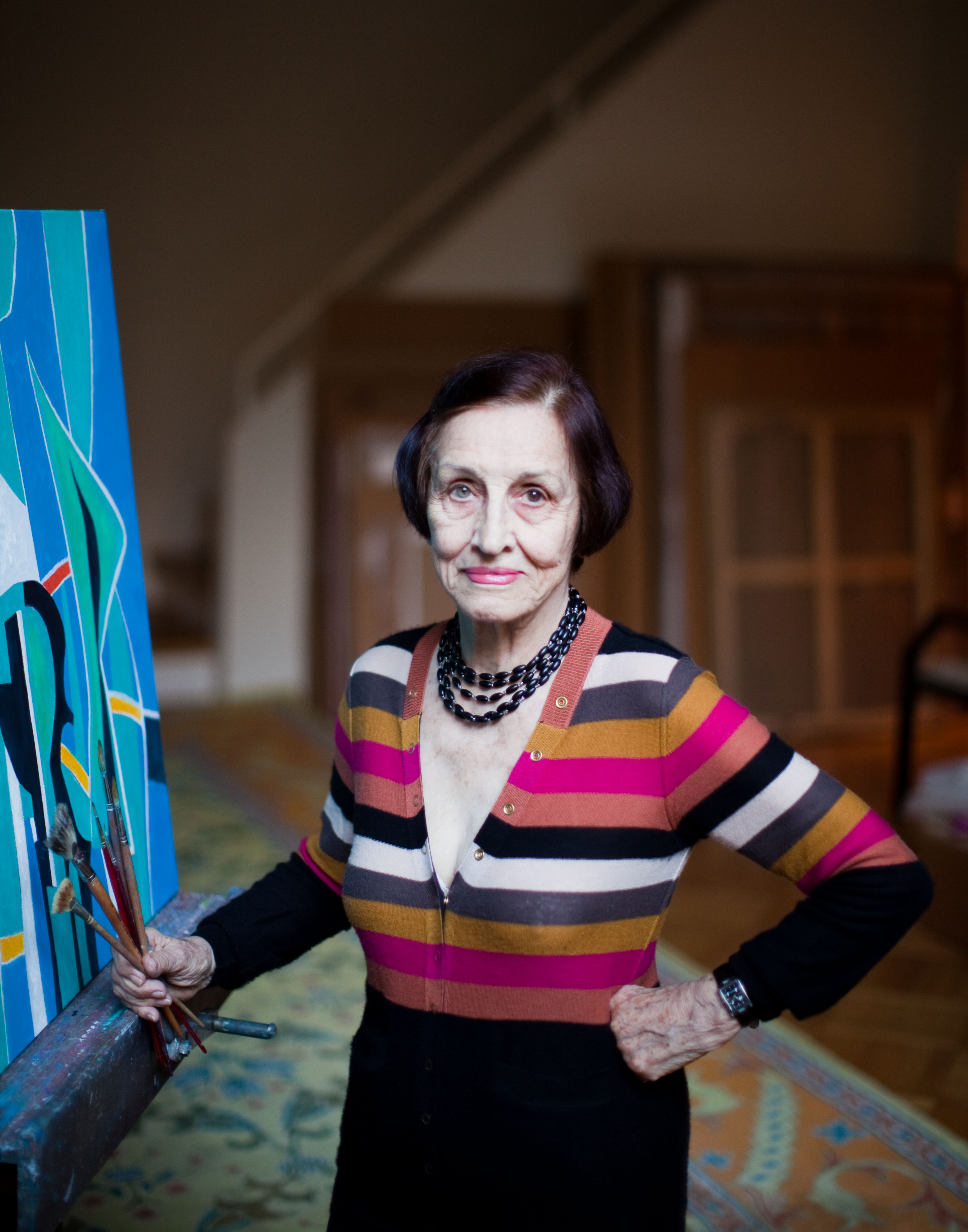 Françoise Gilot in her Manhattan atelier, 2011.Photo: © Piotr Redlinski.