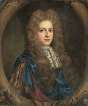 John Riley (1646-1691) , Portrait of a Gentleman, half-length, in blue ...