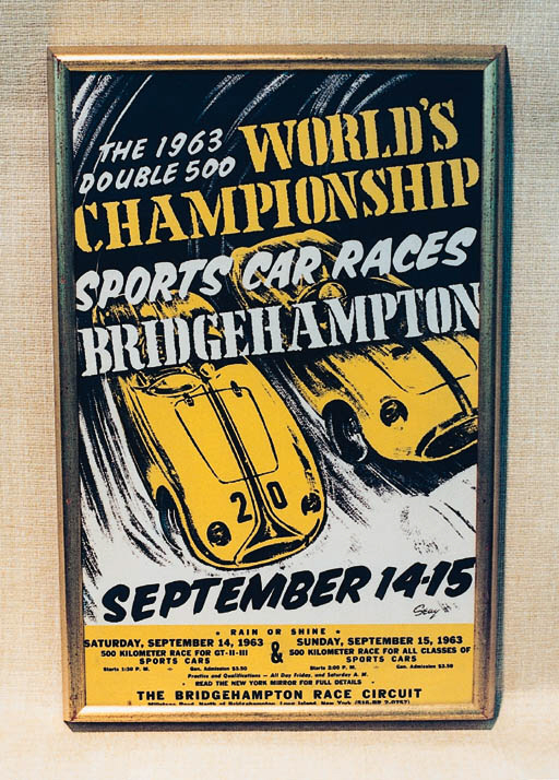Bridgehampton - An original poster of the 1963 Bridgehampton sports car ...