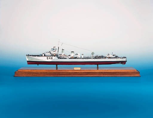A DETAILED DISPLAY MODEL OF THE ROYAL NAVAL CLASS DESTROYER HMS ...