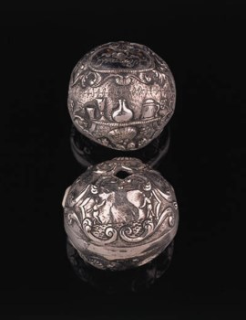 Two rare Frisian silver hand-balls so called "kaatsballen" , APPARENTLY ...