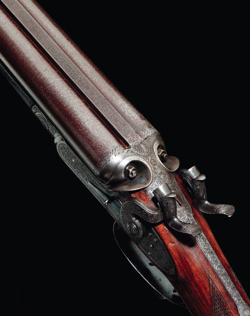 A 16-BORE DOUBLE-BARRELLED HAMMER RIFLE BY J. RIGBY, NO. 13182