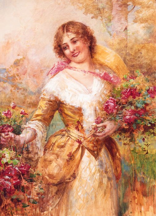 William Joseph Carroll , Gathering Roses | Christie's