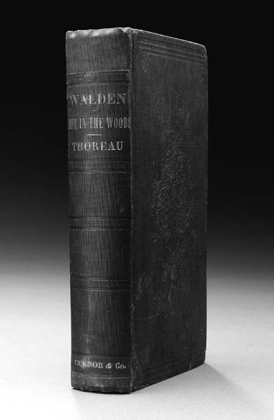 THOREAU, HENRY DAVID. Walden; Or, Life in the Woods. Boston: Ticknor ...