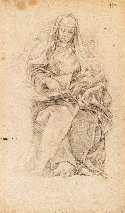 Nicolas Mignard* (1606-1668) , The Education of the Virgin (recto); The ...