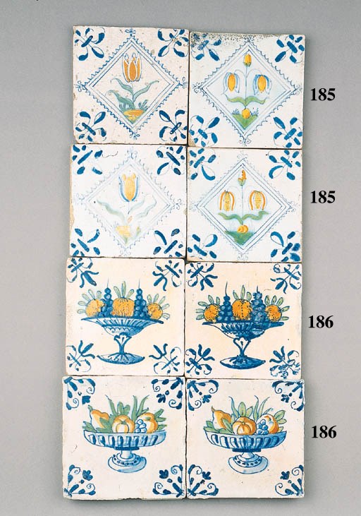 eight dutch delft tiles , CIRCA 1630 | Christie's