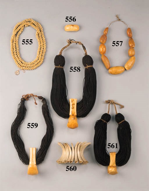 A fine hawaii hair necklace with whale ivory pendant , LEI NIHO PALAOA | Christie's