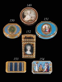 A LOUIS XVI ENAMELLED GOLD BOTE--PORTRAIT , BY GEORGES-ANTOINE CROZE ...