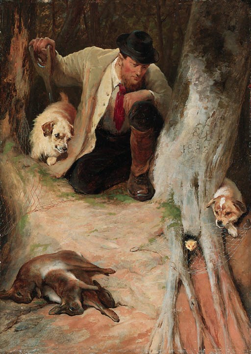 Edwin Douglas (b.1848, fl.1869-1892) , Ferreting | Christie's