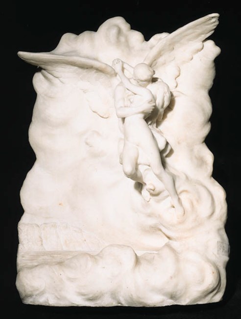 A French white marble group of Cupid and Psyche , AFTER AUGUSTE RODIN ...