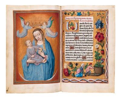 BOOK OF HOURS, use of Rome, in Latin, ILLUMINATED MANUSCRIPT ON VELLUM