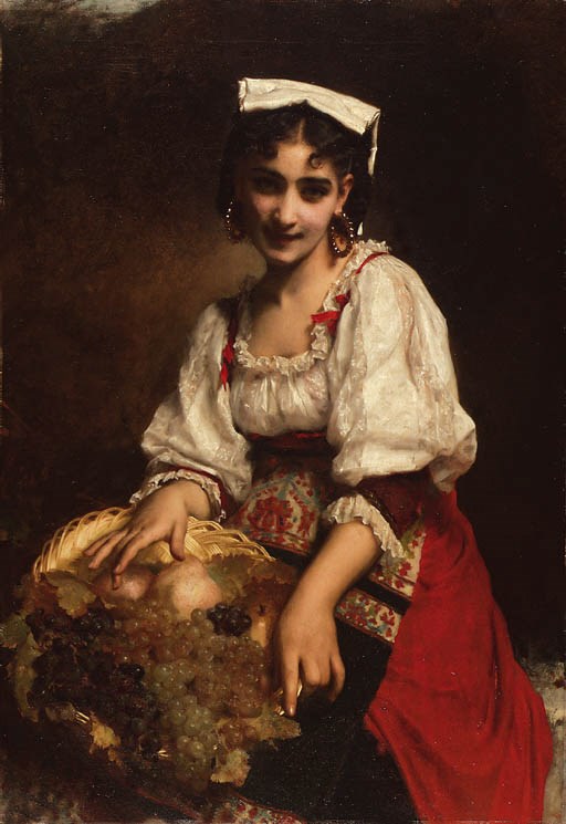 Adolphe Piot (French, 1850-1910) , An Italian beauty | Christie's