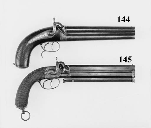 A 38-Bore Over-And-Under Percussion Pistol , BY JOSEPH BRAZIER ...