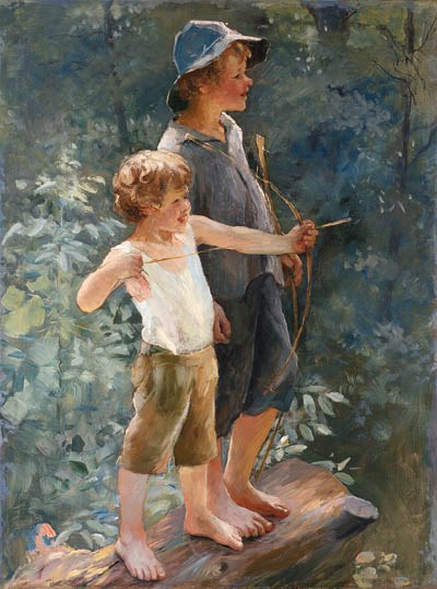 Adam Emory Albright (1862-1957) , The young hunters | Christie's