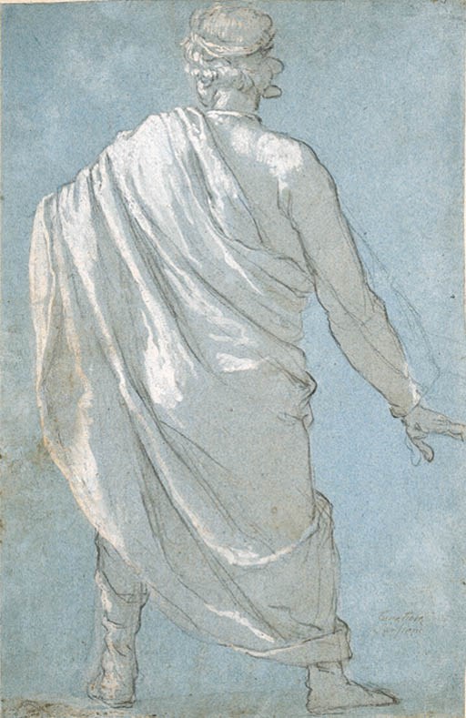 Ludovico Cardi, il Cigoli (1559-1613) , A man seen from behind wearing ...