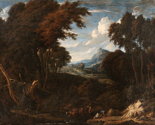 Cornelis Huysmans (1648-1727) , An extensive wooded Landscape with ...