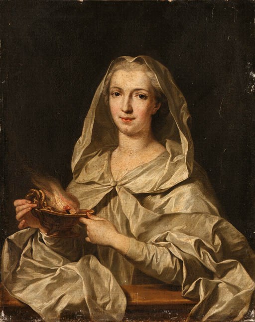 Louis-Michel van Loo (1707-1771) , Portrait of a Lady, half length, as ...