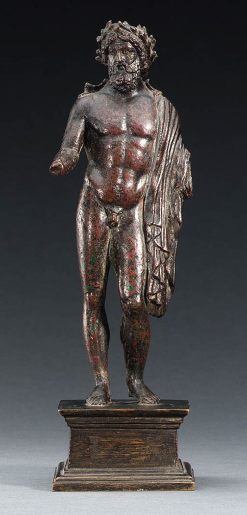 A ROMAN BRONZE FIGURE OF ZEUS , CIRCA 2ND CENTURY A.D. | Christie's