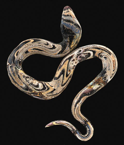 A ROMAN POLYCHROME GLASS SNAKE , CIRCA 1ST CENTURY A.D. | Christie's