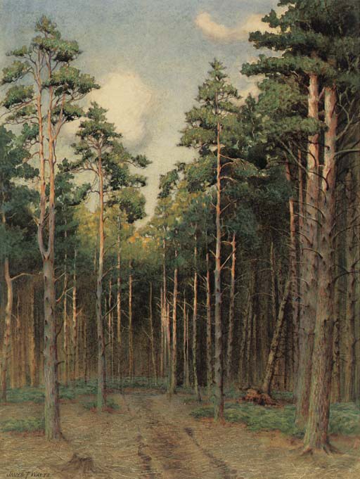 James Thomas Watts (1853-1930) , Pine woods | Christie's