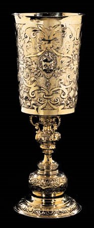 A GERMAN SILVER-GILT CUP , AUGSBURG, CIRCA 1630, MAKER'S MARK PROBABLY ...
