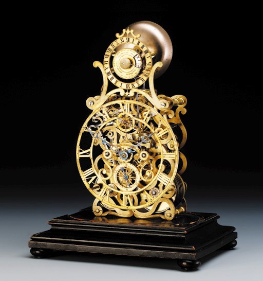 A Victorian gilt-brass skeleton clock , ROBERT LECK | Christie's
