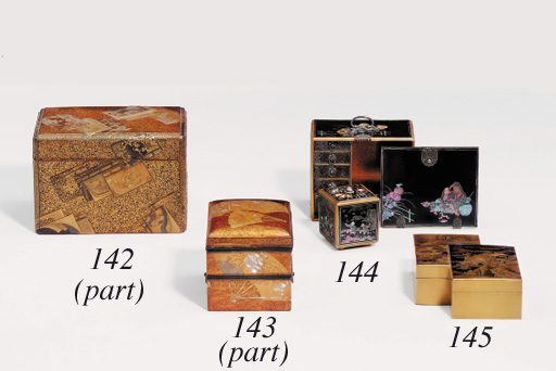 A FINE AND RARE MINIATURE INCENSE CABINET DECORATED IN SOMADA STYLE