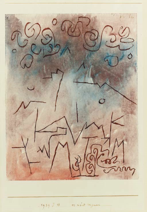Paul Klee (1879-1940) , Es wird regnen | Christie's