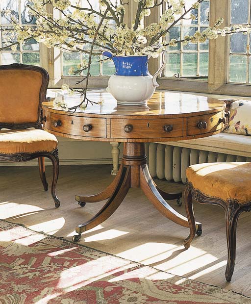 A Regency mahogany circular library table