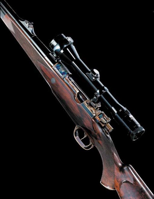 A FINE 9.3X62MM MAUSER SPORTING RIFLE BY HARTMANN & WEISS, NO. 105337 ...