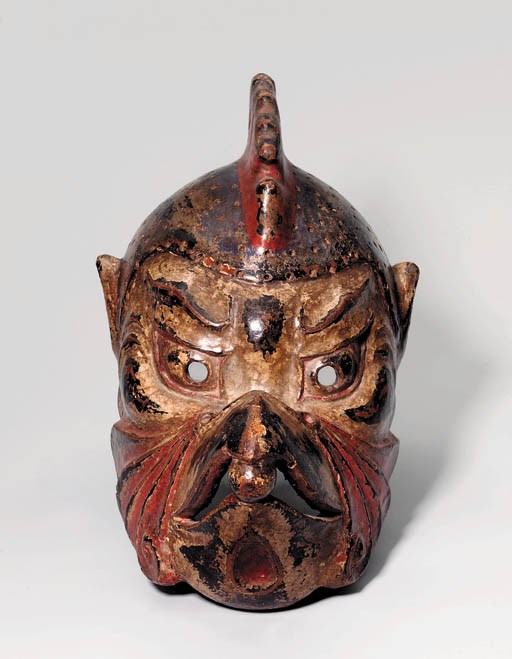 A gigaku style mask , EDO PERIOD (18TH/19TH CENTURY) | Christie's
