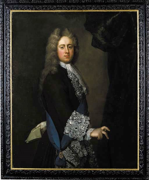 Michael Dahl (1659-1743) , Portrait of a Knight of the Garter, in a ...