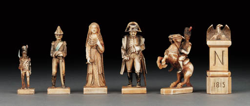 A Dieppe polychrome ivory figural chess set