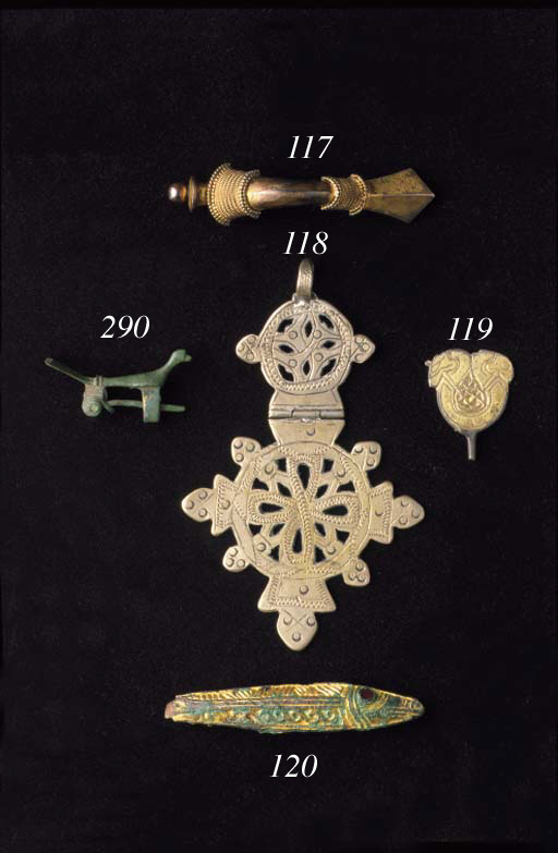 AN ANGLO-SAXON GILT BRONZE FISH