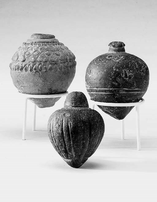 Three Rare Islamic Incendiary Grenades , MEDIEVAL, PROBABLY 13TH-15TH ...