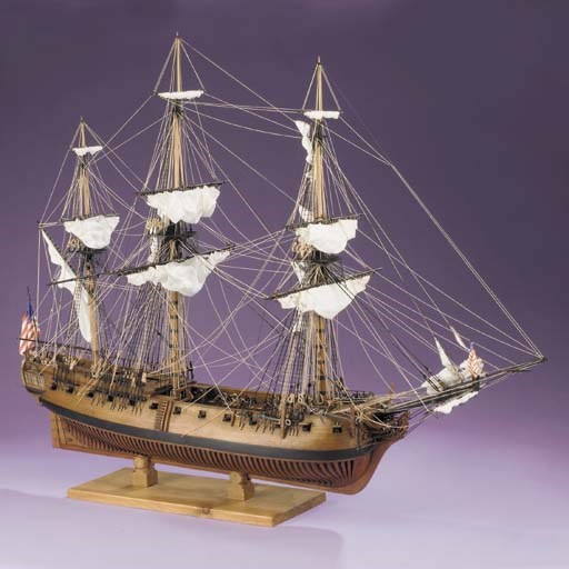 A fine, partially planked rigged model of the United States Navy ...
