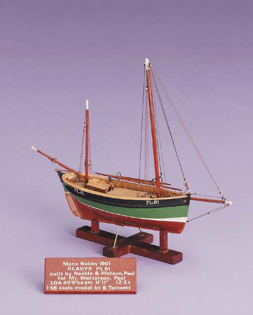 A finely detailed 1:96 scale display model of the Manx Nobby Gladys ...