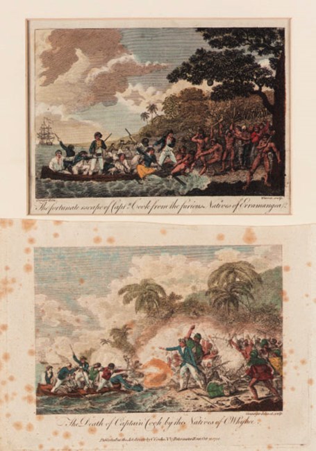 [COOK, Capt. James]. Five engravings, four of which are various views ...